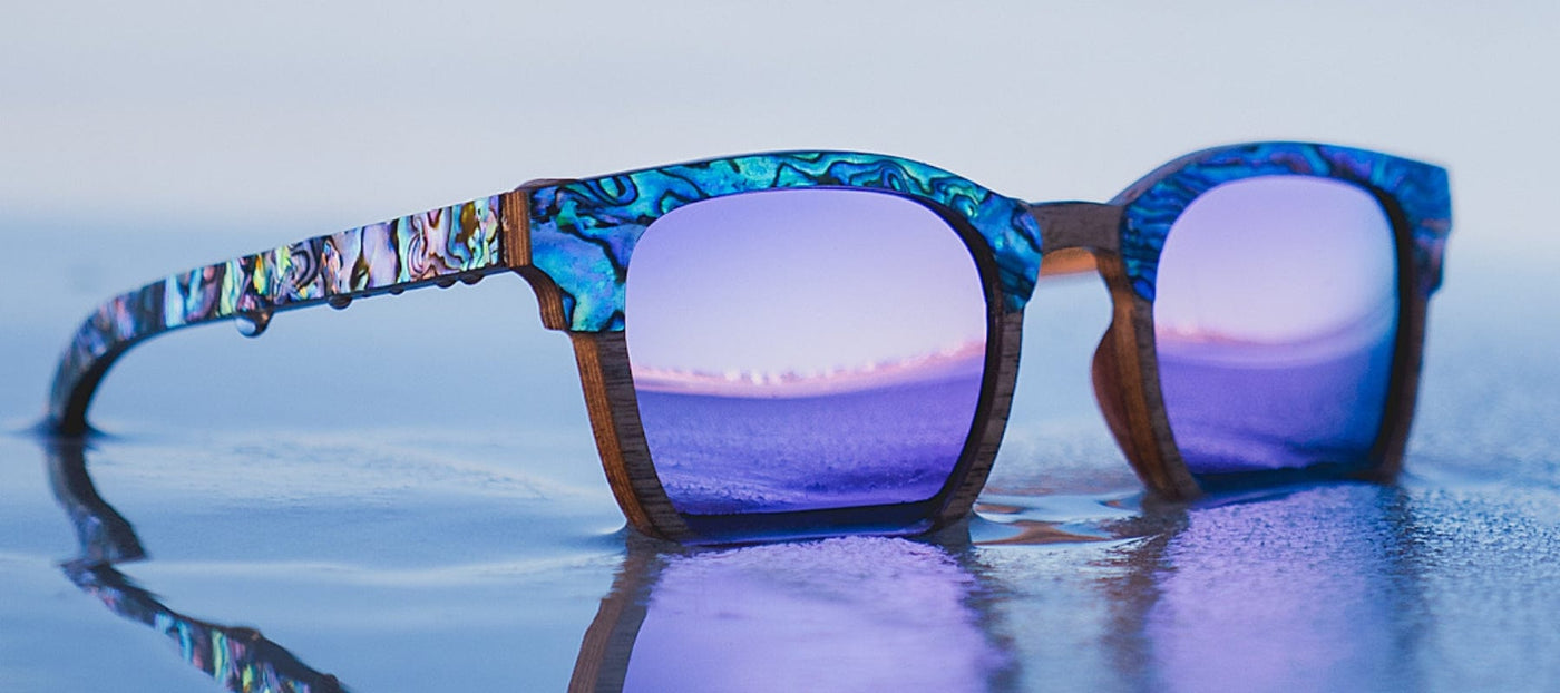 The Original Wood Sunglasses with Abalone Seashell| SLYK Shades