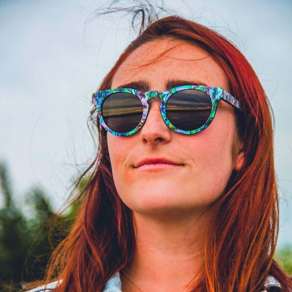 The Original Wood Sunglasses with Abalone Seashell| SLYK Shades